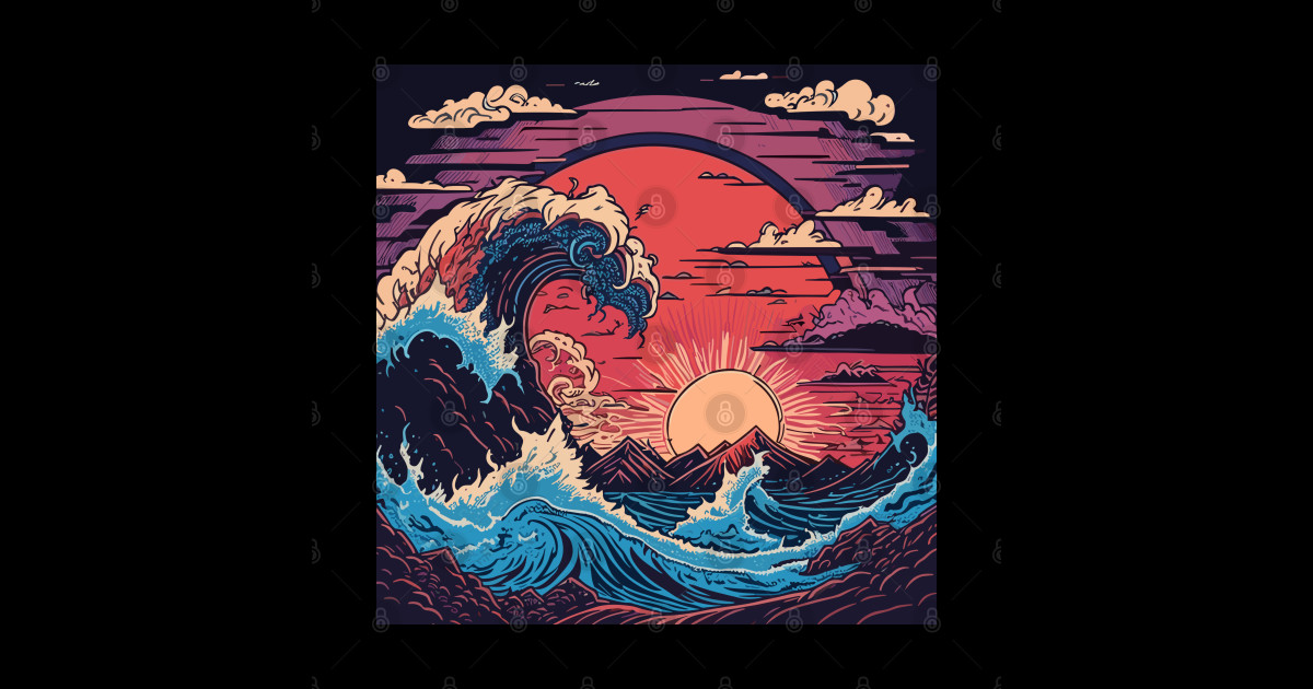 tsunami - Tsunami - Sticker | TeePublic