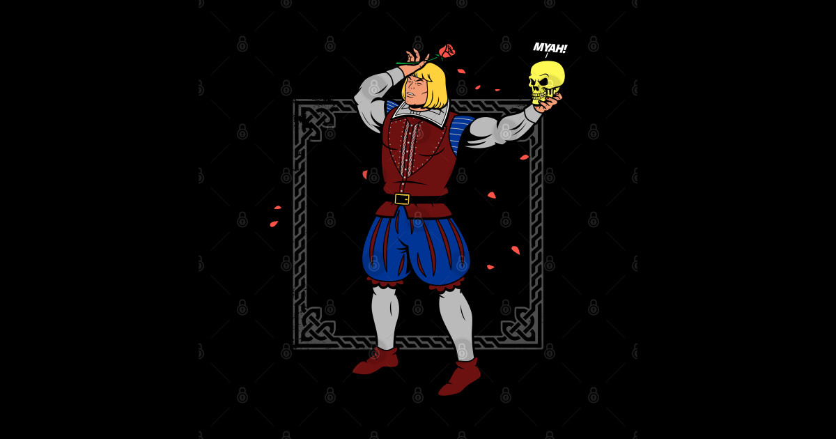 Funny Shakespeare Superhero 80s Cartoon Parody - Funny - Sticker ...