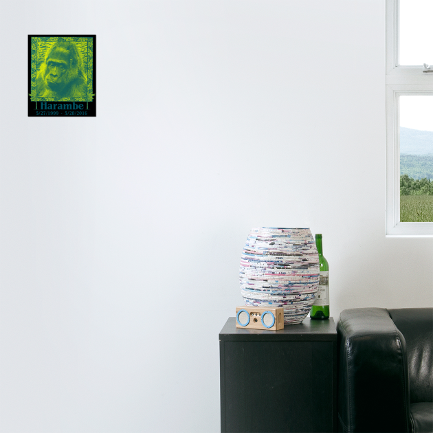 Harambe Memorial Rest In Peace - Harambe - Posters and Art Prints ...