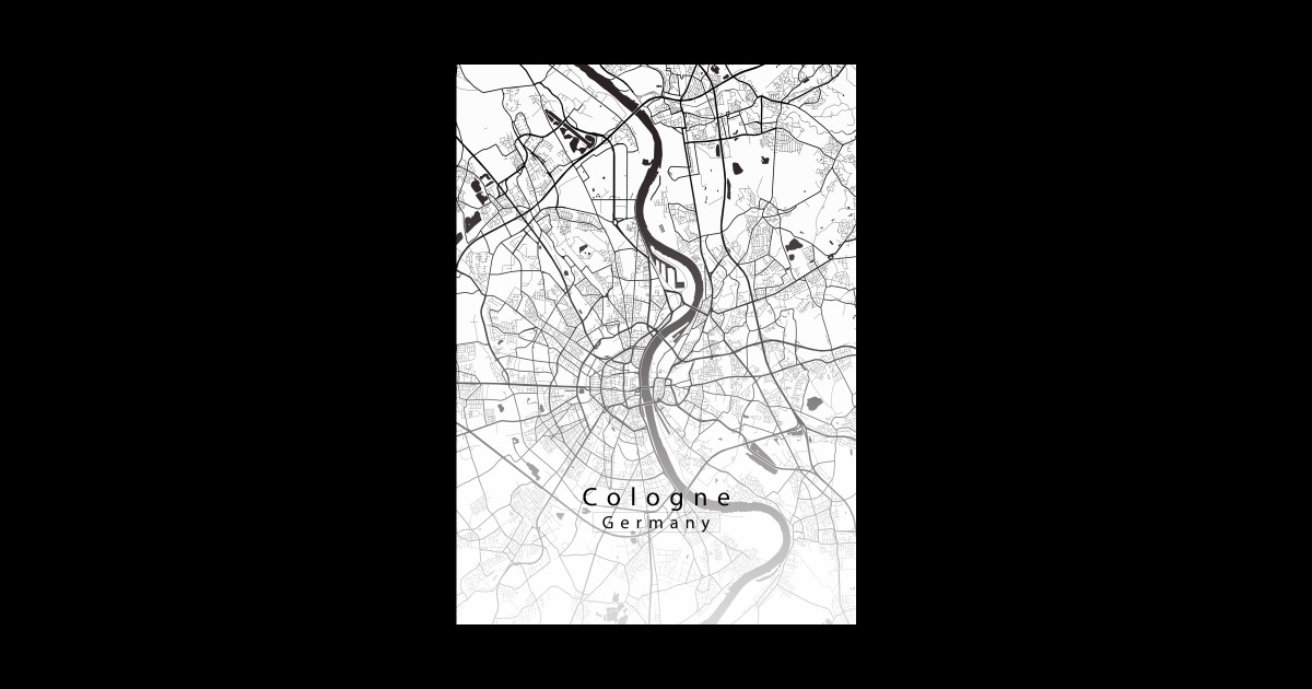 Cologne Germany City Map - Cologne - Sticker | TeePublic