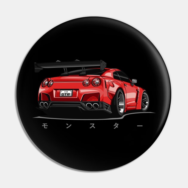 GTR R35 Body Kit (Red) - Gtr R35 - Pin | TeePublic