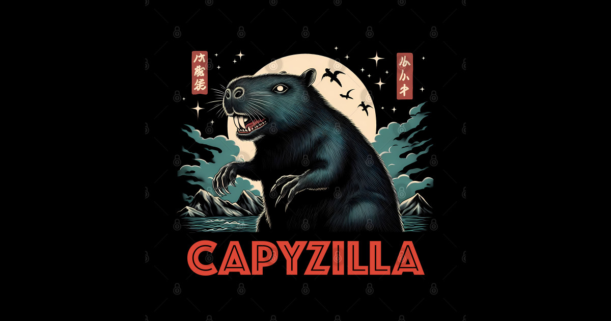 Capyzilla - Capybara - Sticker | TeePublic