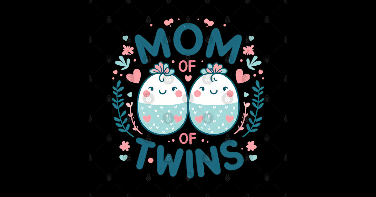 Mom Of Twins - Mothers Day - Sticker | TeePublic