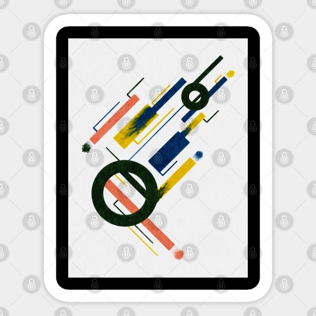 Abstract Geometric - The Traffic - Abstract Geometric Design - Sticker ...