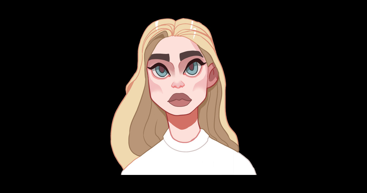 Girl face - Girl - Sticker | TeePublic