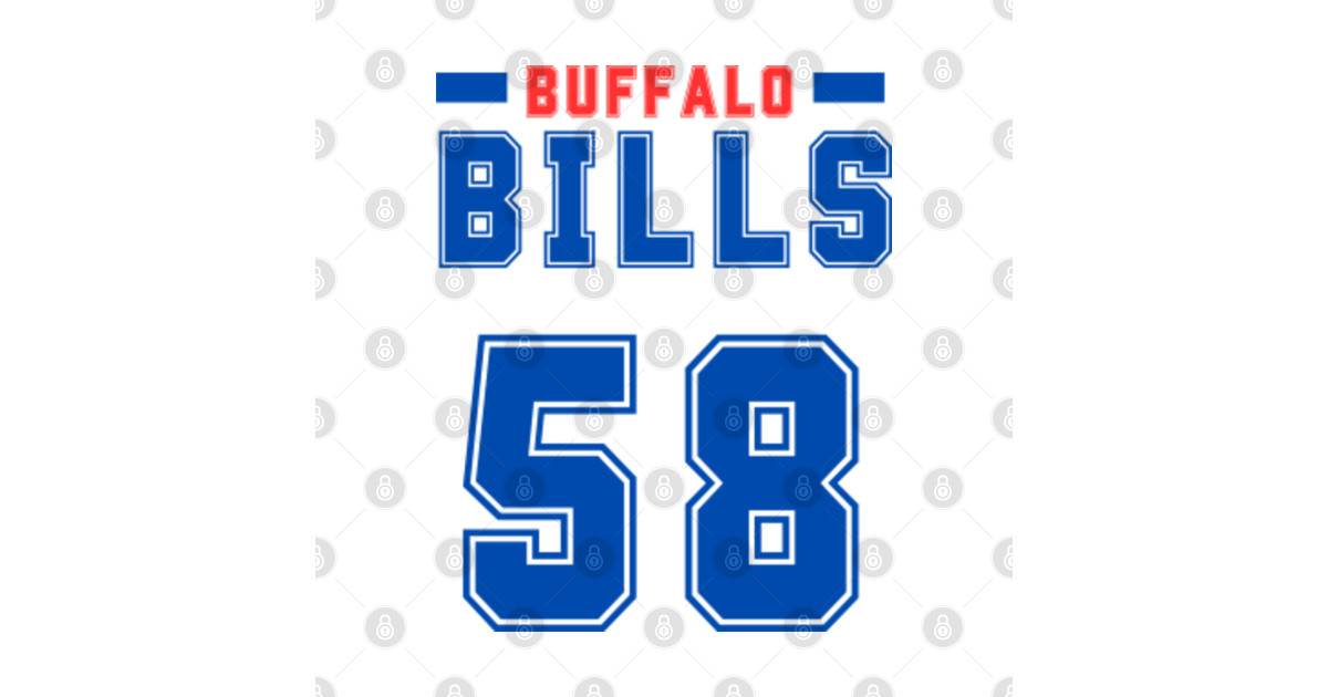 Buffalo Bills number 58 American Football - Buffalo Bills - T-Shirt ...