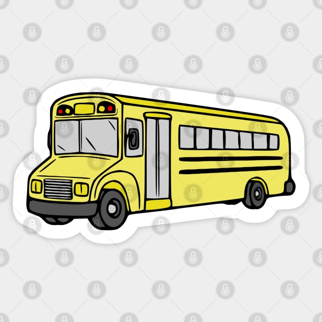 Yellow School Bus - School Bus - Sticker | TeePublic
