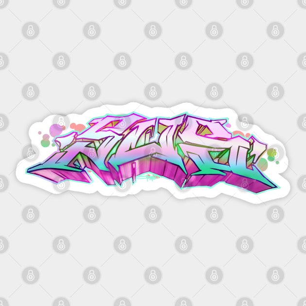 SUS Graffiti Piece - Imposter - Sticker | TeePublic