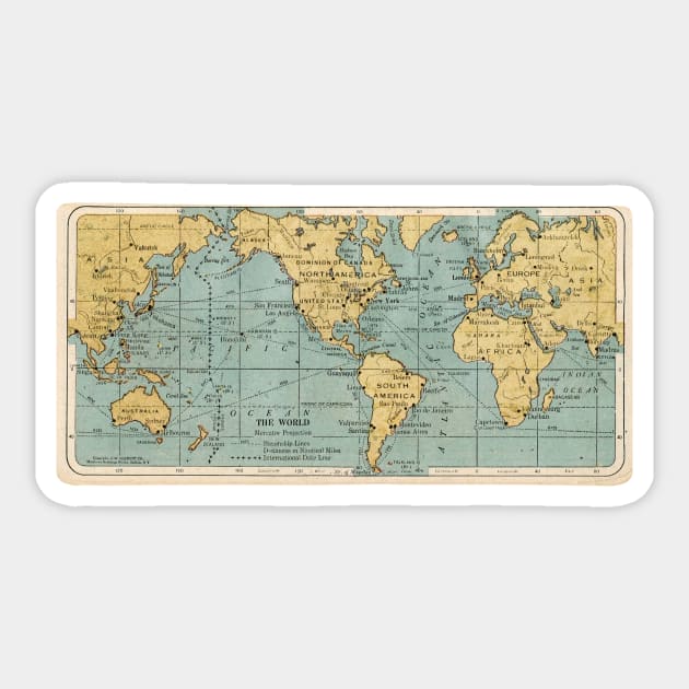 World Map - World - Sticker | TeePublic