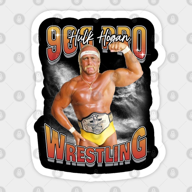 Hulk Hogan 90s Pro Wrestling - Hulk Hogan - Sticker | TeePublic
