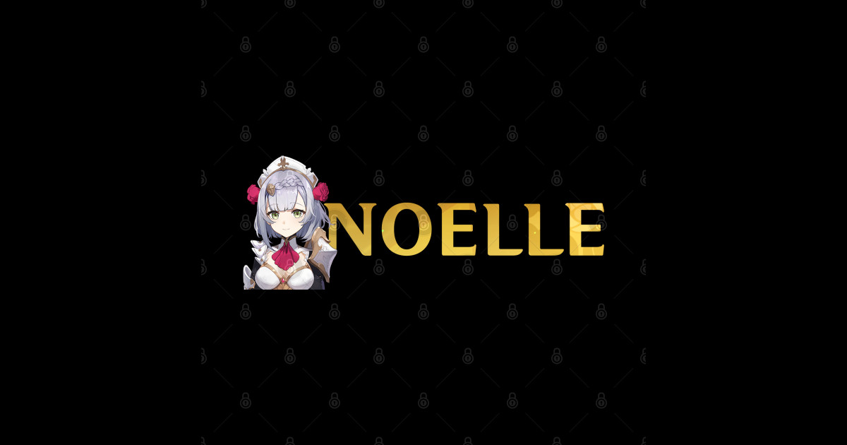 Genshin Impact Name Waifu Noelle - Genshin Impact - Sticker | TeePublic