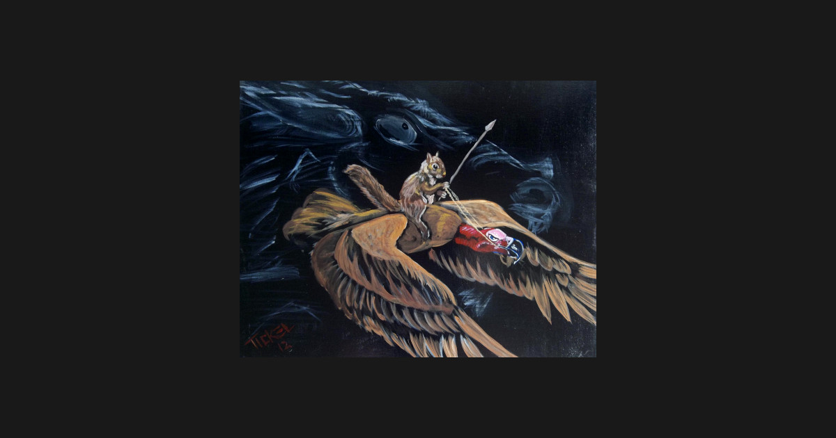 Dreaming of flying with dragons - Squirrel - T-Shirt | TeePublic