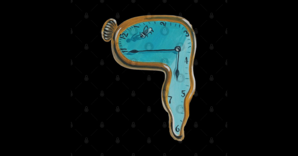 drippy clock painting - Drippy - Sticker | TeePublic