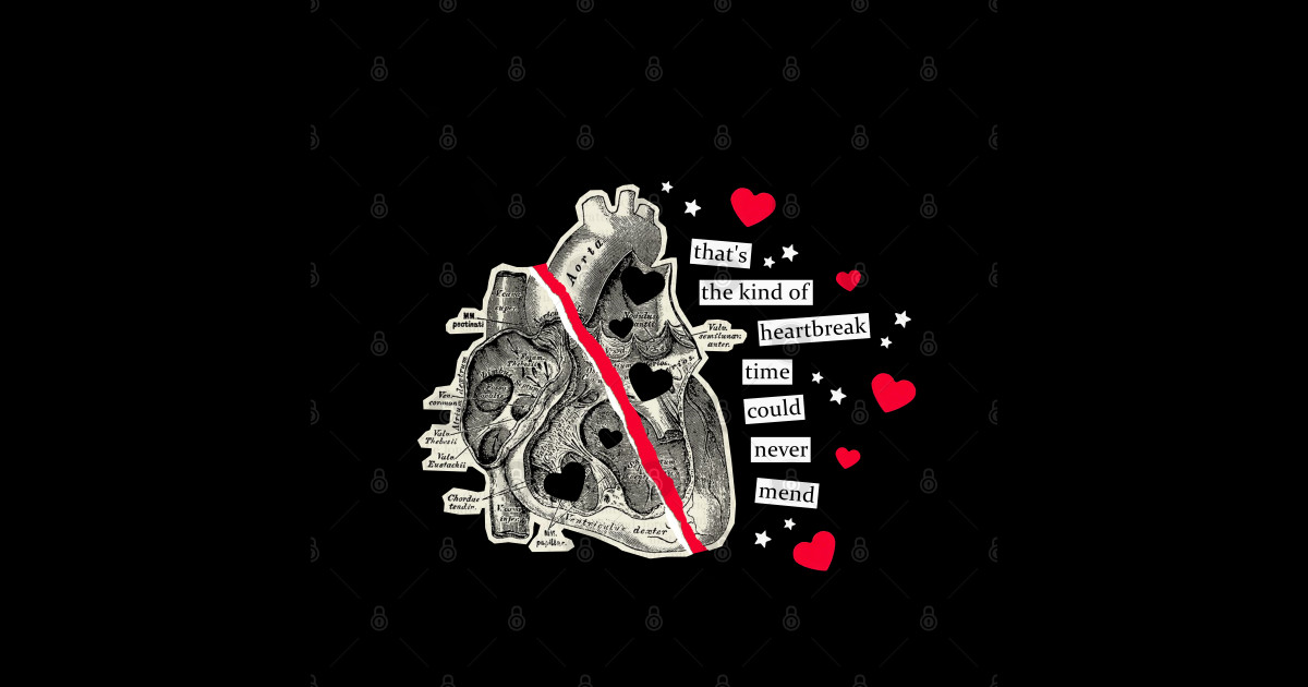 heartbreak - Collage - Sticker | TeePublic