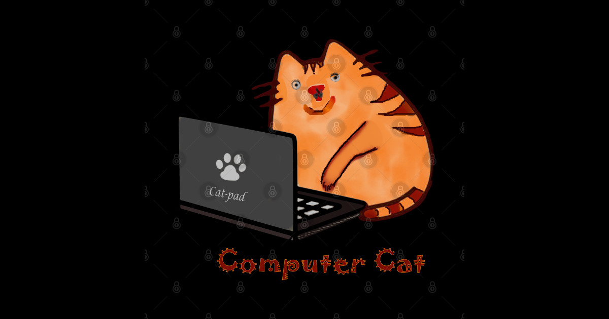 Cute Laptop Cat Computer Programmer - Cute Cat Lover Kitten Meme ...