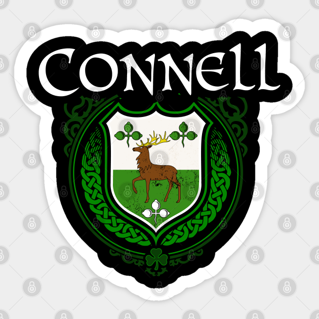Connell Family Irish Coat of Arms Clan Crest - Connell Family - Sticker ...