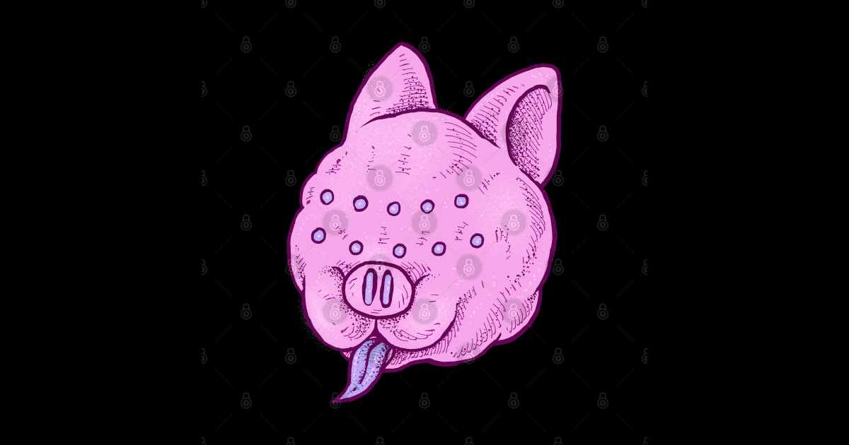 Weird pig - Pig - Sticker | TeePublic