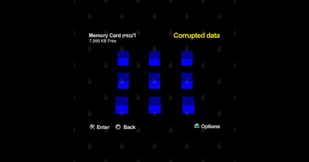 Memory Card Corrupted Data - Ps2 - Sticker | TeePublic