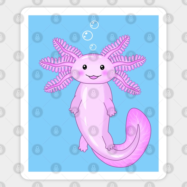 Purple Axolotl - Axolotls - Sticker | TeePublic