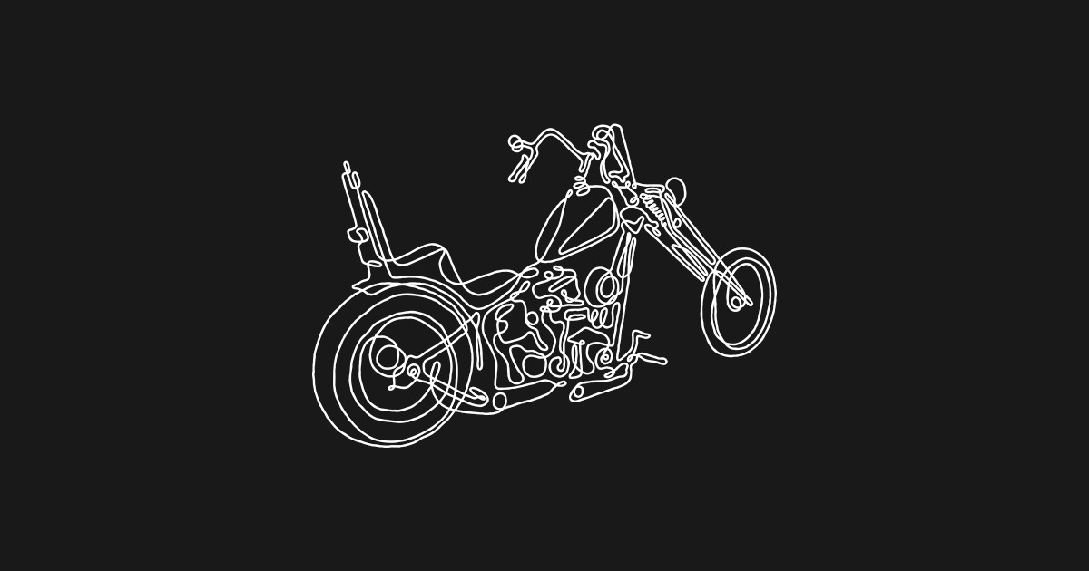 Chopper Bike Line - Chopper Bike - T-Shirt | TeePublic