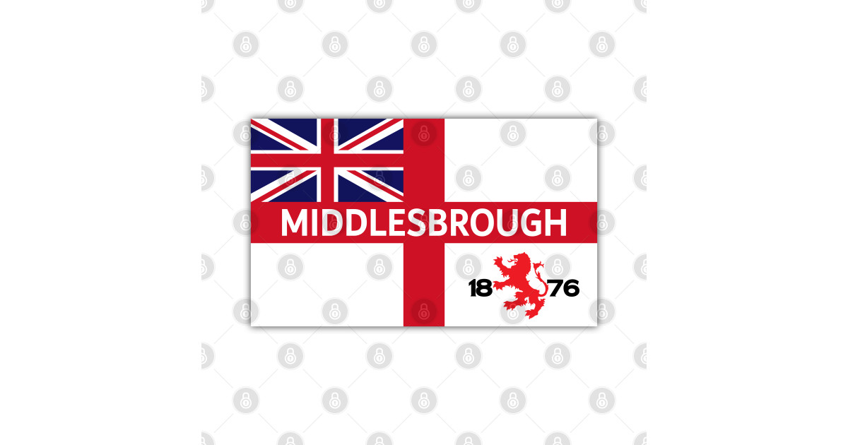 England On Tour Middlesbrough Football Fan Flag Design - Middlesbrough ...