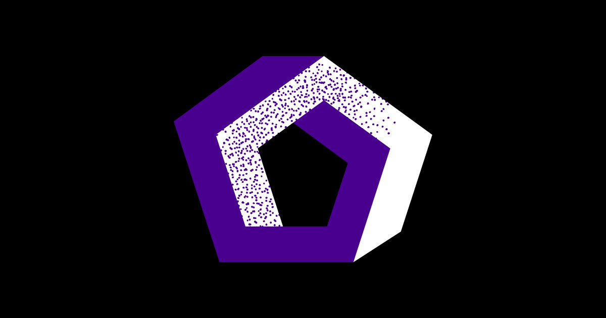 Impossible Pentagon - Optical Illusion - Sticker | TeePublic