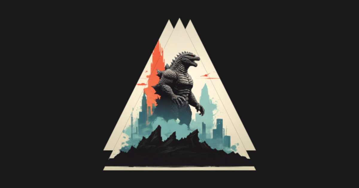 Godzilla Triangle - Godzilla - T-Shirt | TeePublic