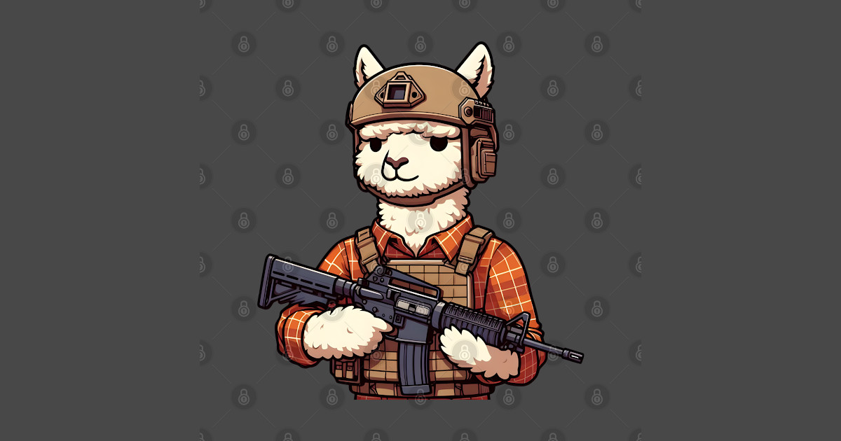 Tactical Alpaca Adventure Tee: Where Whimsy Meets Command - Tactical ...