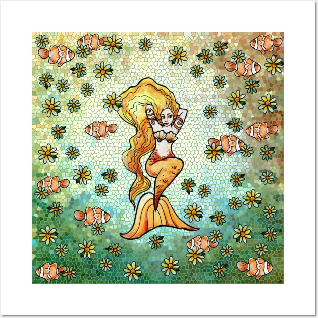 Mermaid and Clownfish - Mermaid - Posters and Art Prints | TeePublic