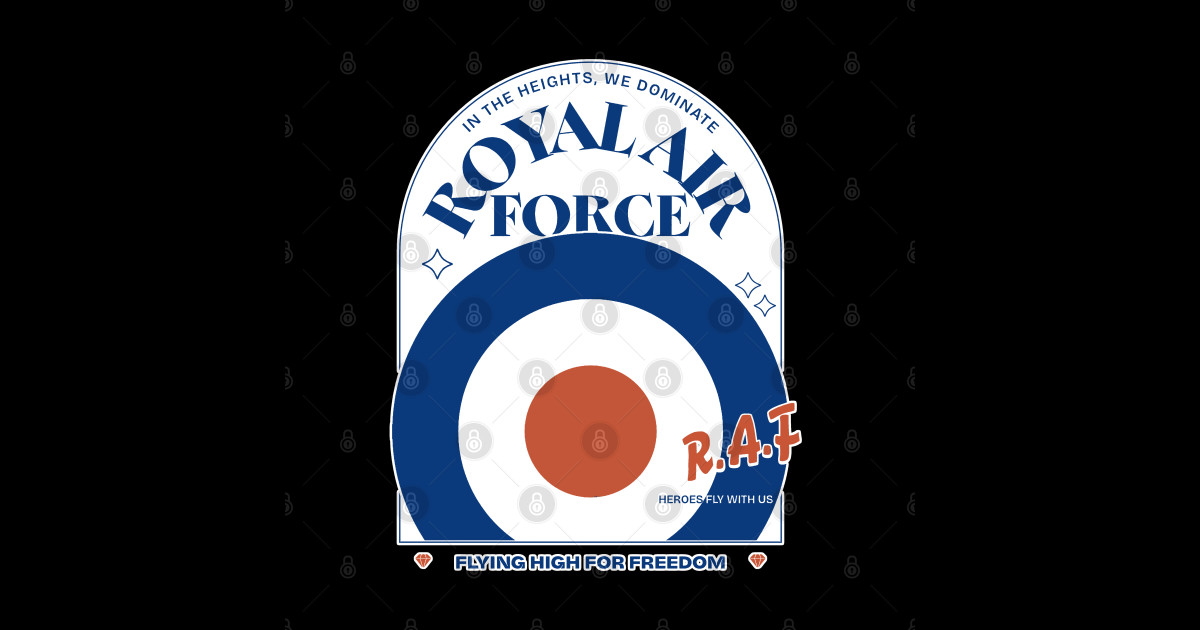 RAF Royal Air Force Insignia - Raf - Sticker | TeePublic