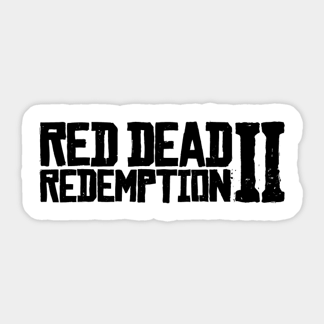 Red Dead Redemption 2 (Black) - Red Dead Redemption - Sticker | TeePublic