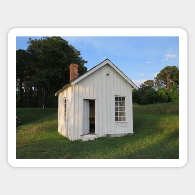 Little White Building - White Building - Sticker | TeePublic