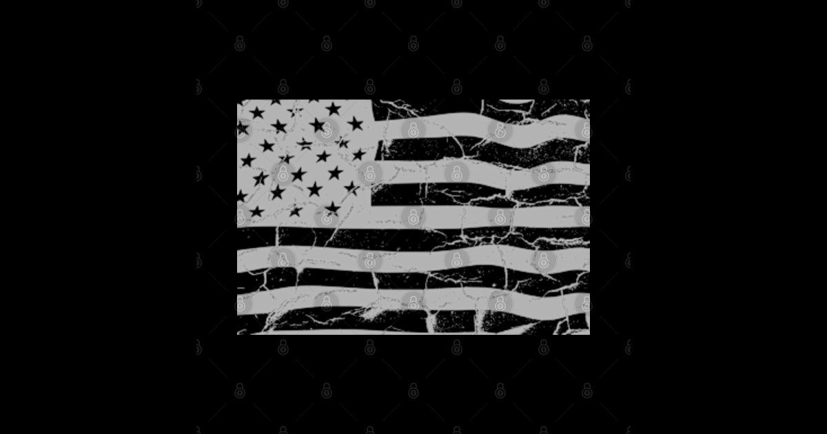 Gray American Flag - Gray American Flag - Sticker | TeePublic