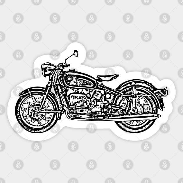 R50 Bike Sketch Art - Bmw - Sticker | TeePublic