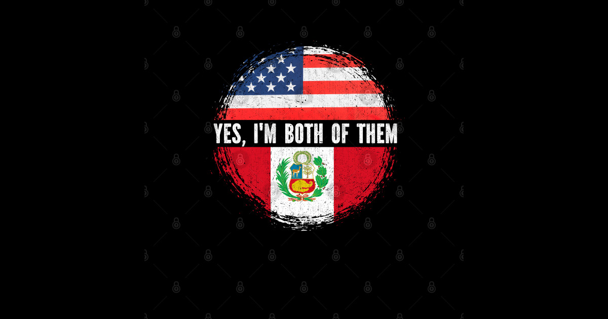 Half American Half Peruvian USA Flag Peru Heritage - Half American Half ...