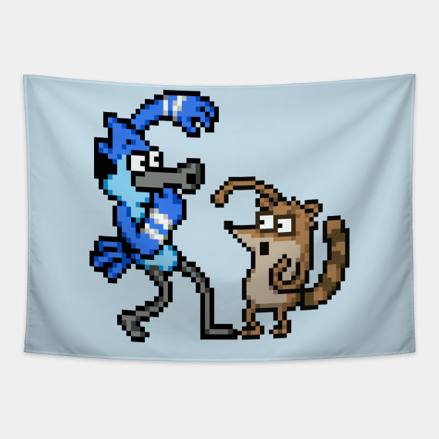 REGULAR SHOW - PIXEL MORDECAI & RIGBY - Regular Show - Tapestry | TeePublic