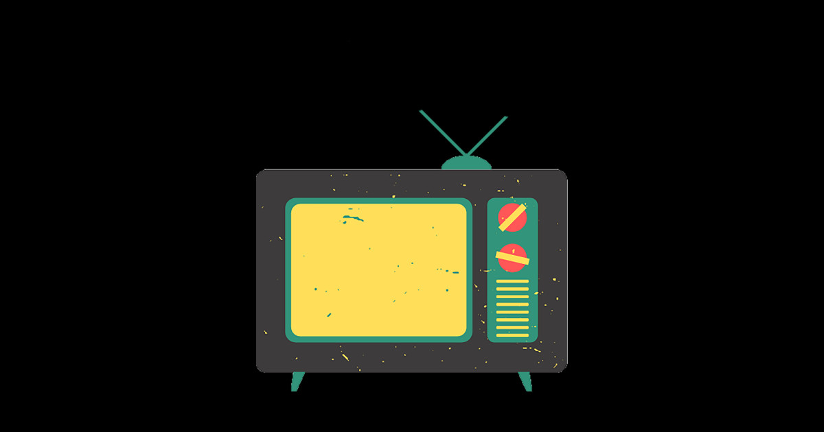 Television - Jackie Watches Stuff Television Logo - Sticker | TeePublic