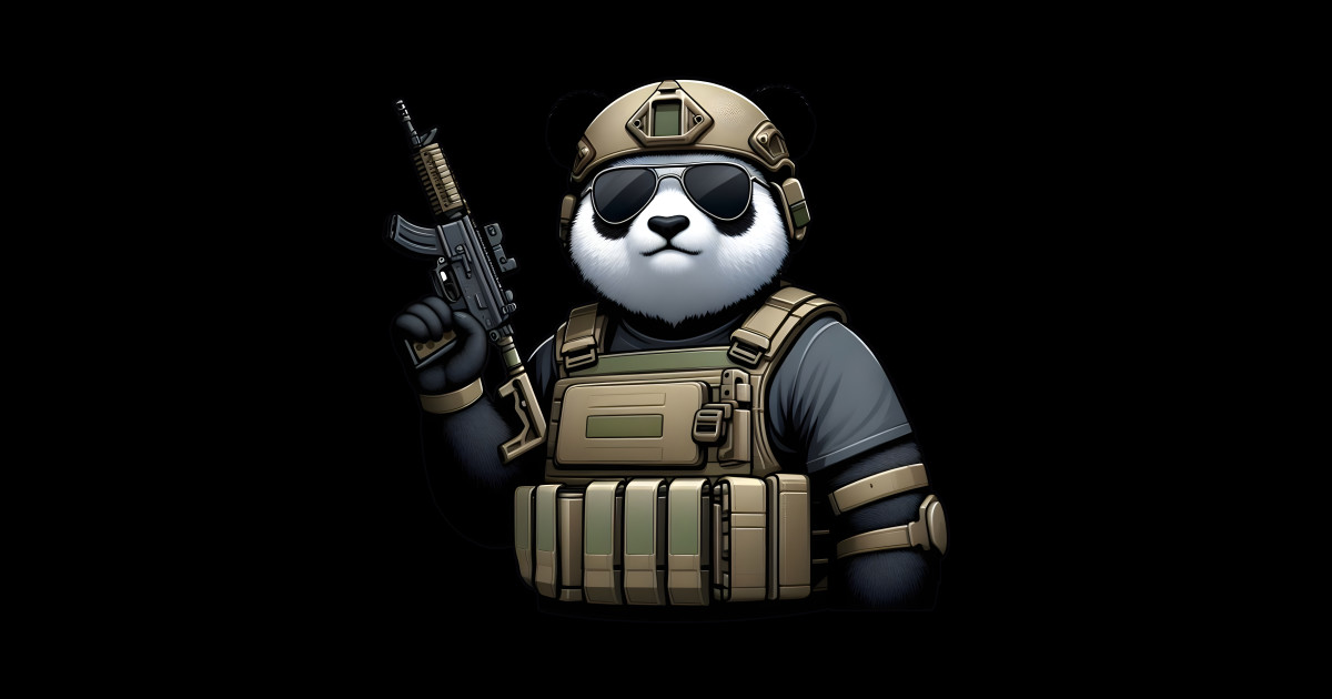 Tactical Panda - Panda - Sticker | TeePublic