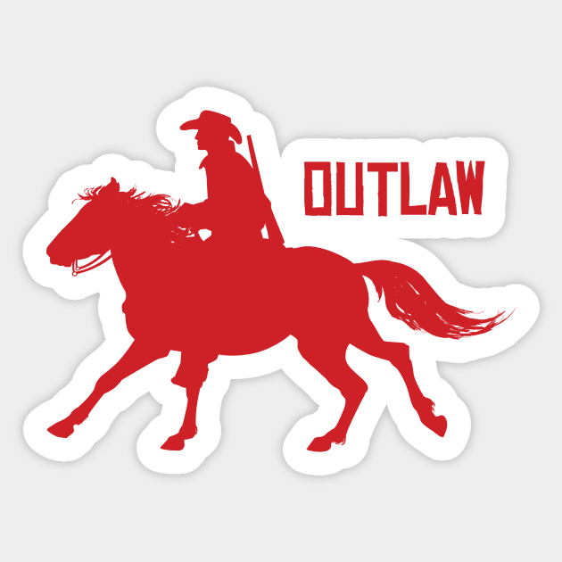 Riding Outlaw • Red Dead II - Rdr2 - Sticker | TeePublic