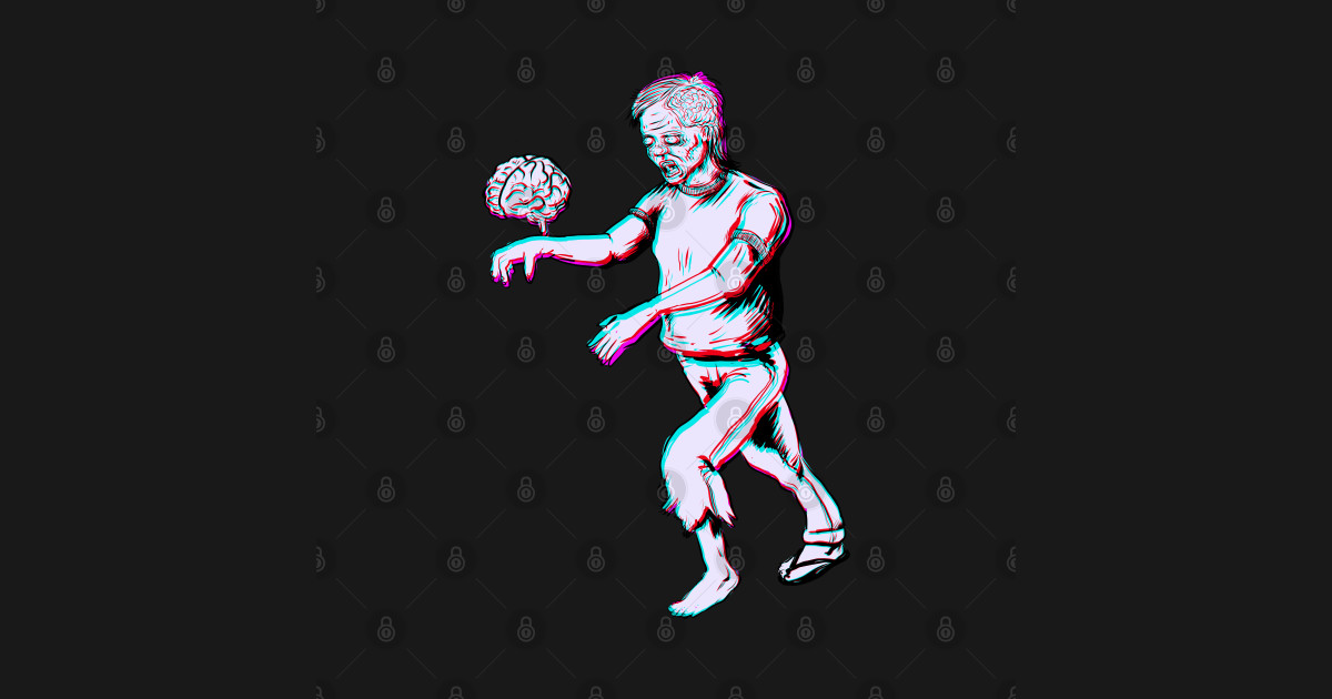 Halloween Zombie and Floating Brain - Halloween 2023 - T-Shirt | TeePublic