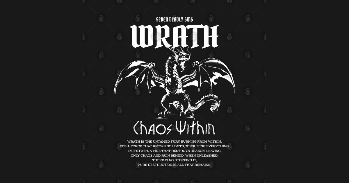 The seven deadly sins - Wrath - Wrath - T-Shirt | TeePublic