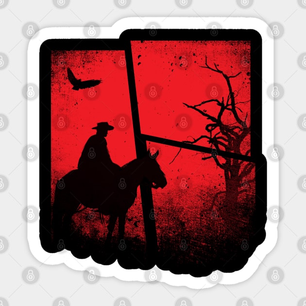 Midnight Rider - Western Rider - Sticker | TeePublic
