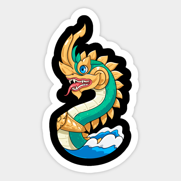 Cartoon Naga - Khmer Design - Sticker | TeePublic