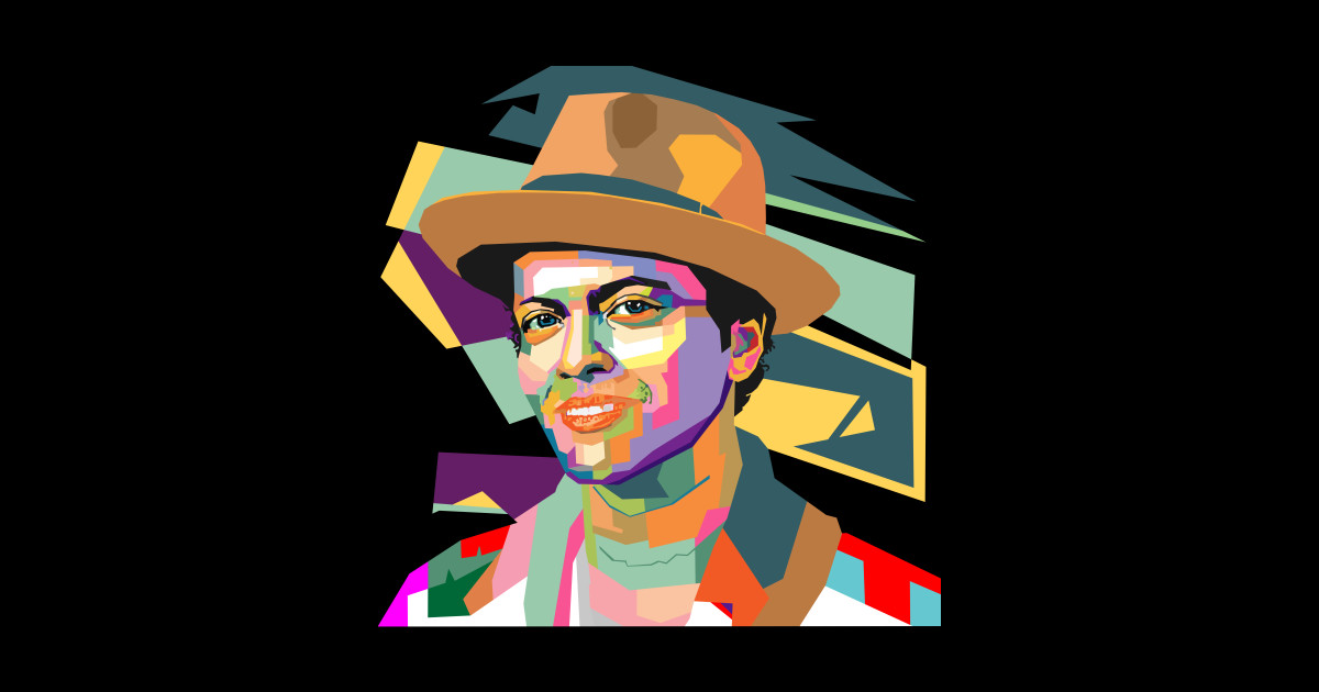 Bruno mars pop art - Artist - Sticker | TeePublic