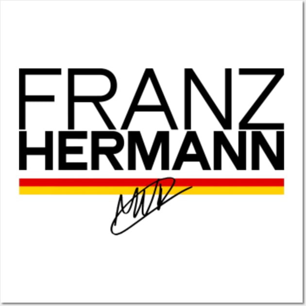 Franz Hermann F1 Black Graphic - Signature on German Flag Banner ...