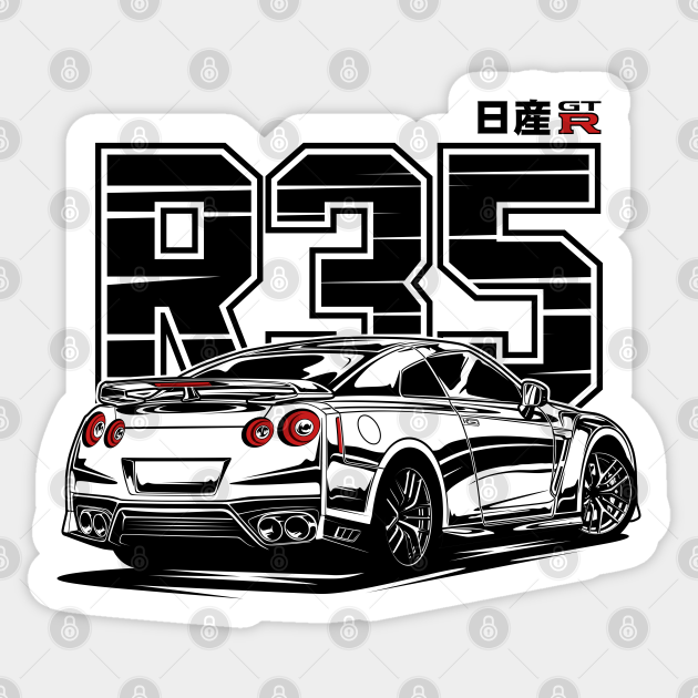 GTR R35 - Nissan Gtr - Sticker | TeePublic