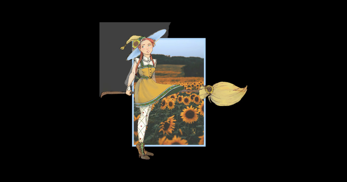 SunFlower Witch - Sunflower Witch - Sticker | TeePublic