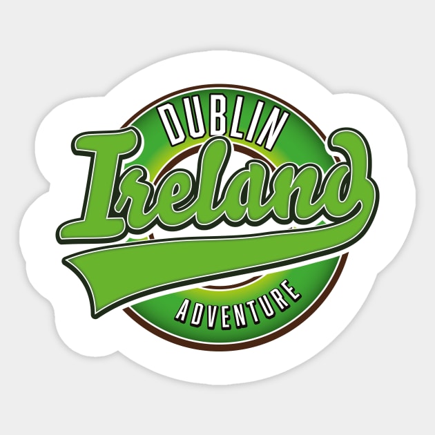ireland dublin vintage logo - Ireland Dublin Vintage - Sticker | TeePublic