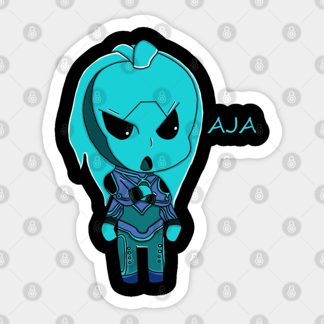 3Below Aja Chibi - 3below - Sticker | TeePublic