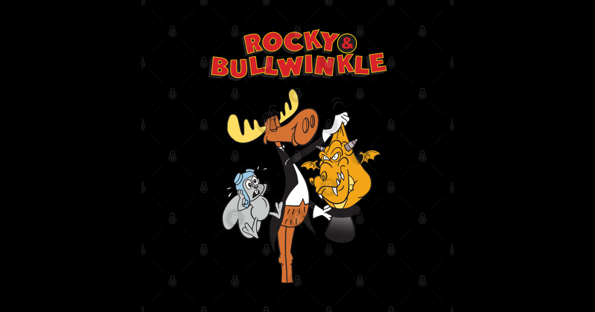 Rocky And Bullwinkle - Light - Rocky Bullwinkle - Sticker | TeePublic